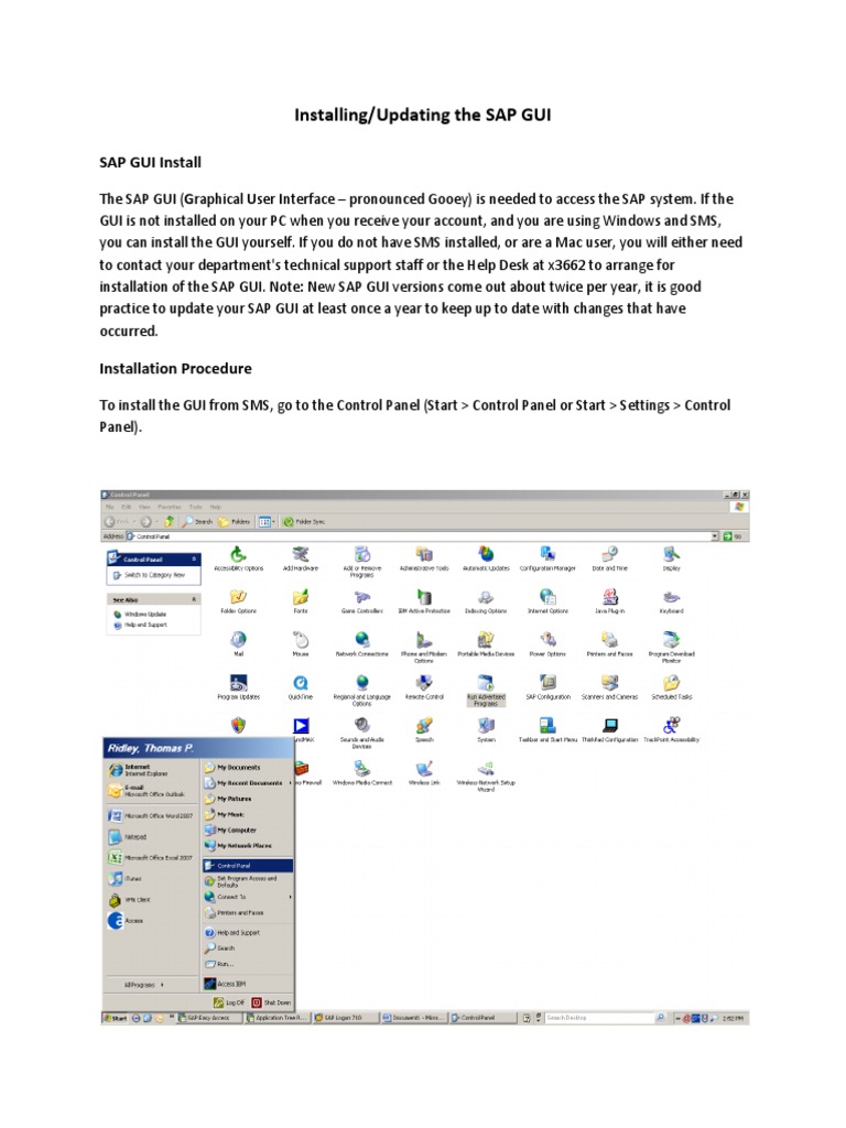 SAP GUI Install | PDF