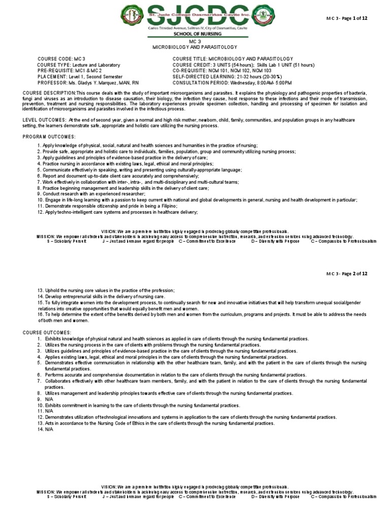 MC3 - Microbiology and Parasitology | PDF | Nursing | Evidence Based ...