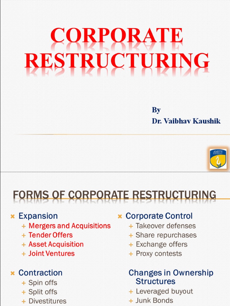 Corporate Restructuring | PDF | Takeover | Mergers And Acquisitions