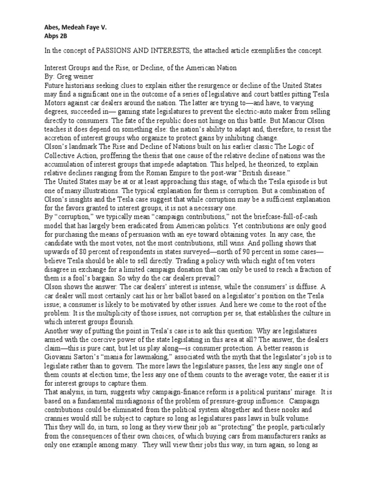 Abes, Baps2bpolsci115 Assignment | PDF | Voting | Public Sphere