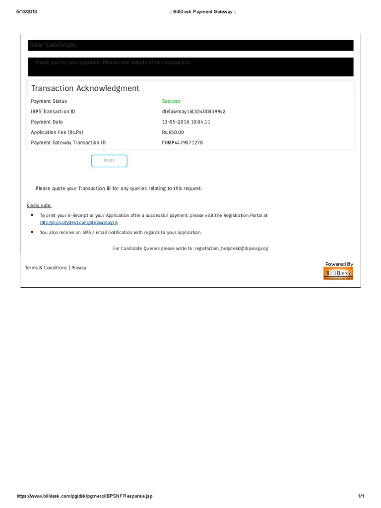 BillDesk Payment Gateway | PDF