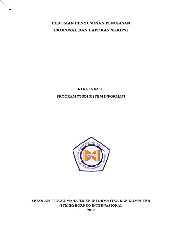 Pedoman Penulisan Skripsi S1 STMIK | PDF