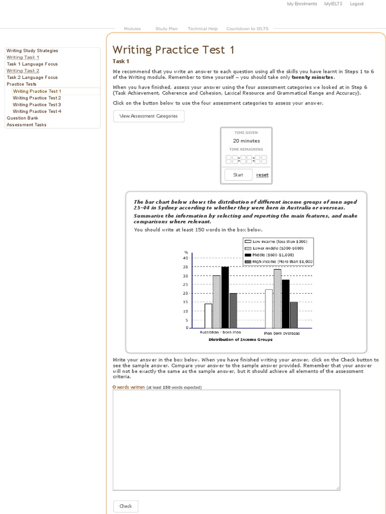 Writing Practice Test 1: Task 1 | PDF | International English Language ...