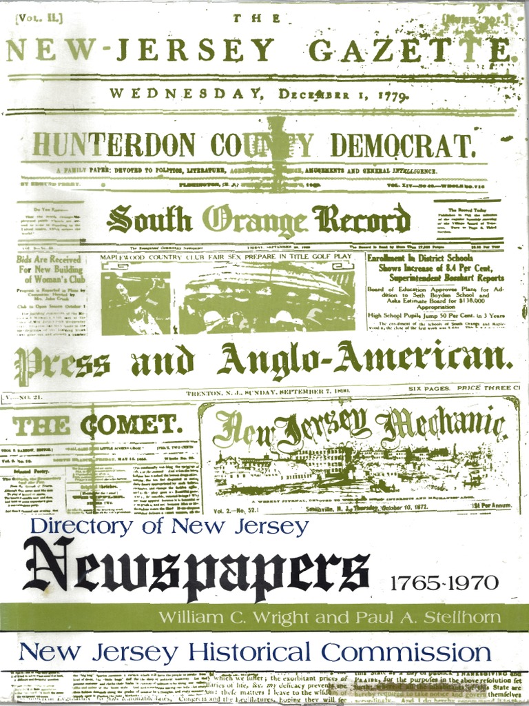 Directory of New Jersey Newspapers (A.k.a.: Wright & Stellhorn) | PDF ...