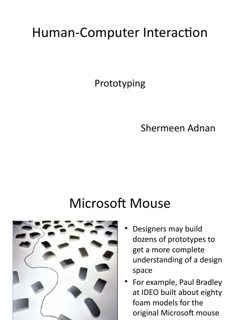 HCI Lect - 14 Prototyping | PDF | Software Prototyping | Computing