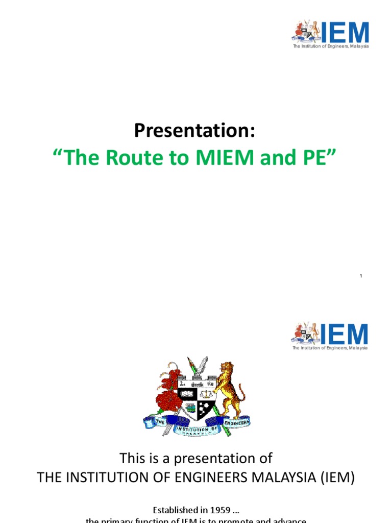IEM - Route To Become MIEM & PE PDF | PDF | Engineer | Asia Pacific ...