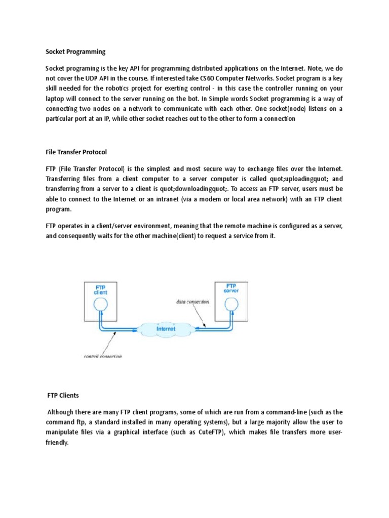 DCCN Report | PDF | File Transfer Protocol | Network Socket
