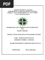 Cafe Management System Project Documentation. | PDF | Menu | Business