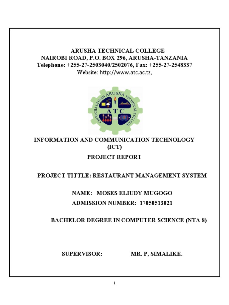 Restaurant Management System Final - Report | PDF | Scrum (Software ...