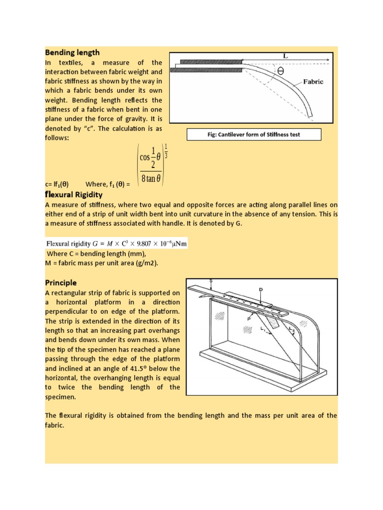 Bending Length For Lab | PDF