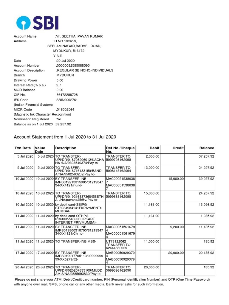 Sbi PDF | Download Free PDF | Debit Card | Personal Identification Number
