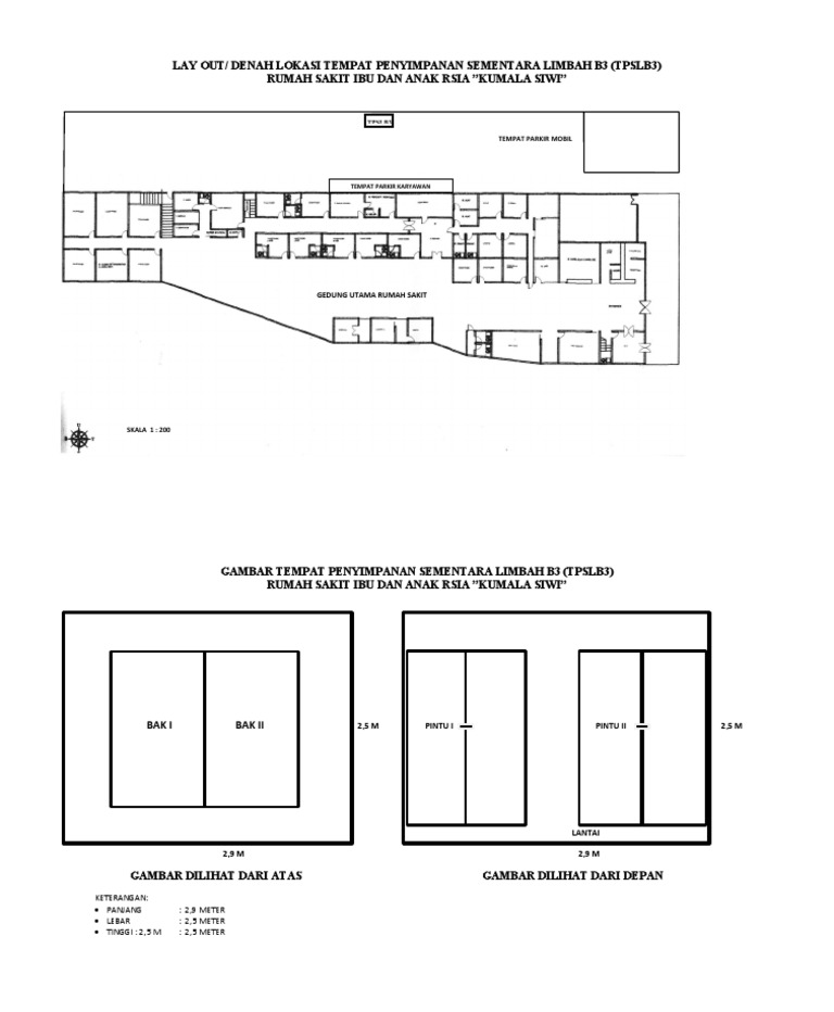 Gambar Denah Lokasi Tempat Penyimpanan Sementara Limbah B3 | PDF
