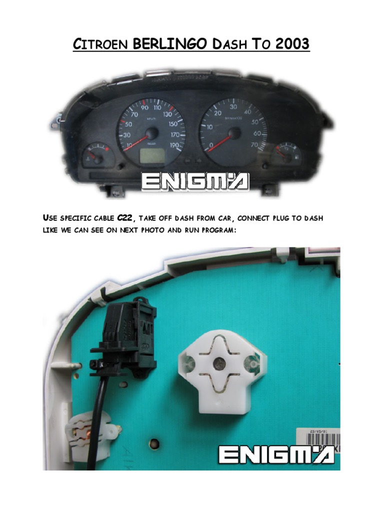 Citroen Berlingo Dash To 2003 | PDF