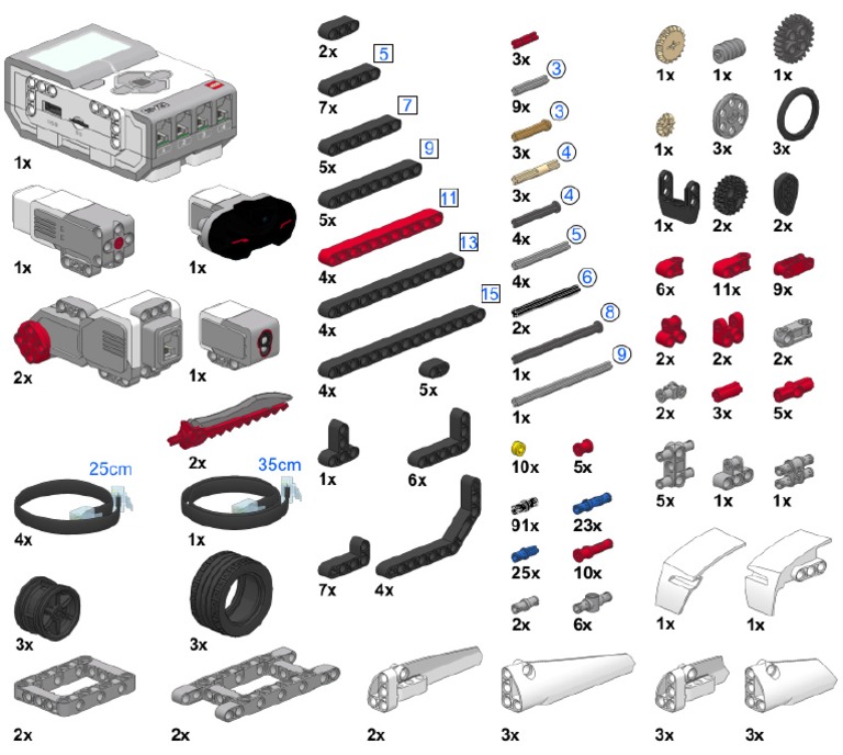 Lego Mindstorms 31313 Parts List | PDF