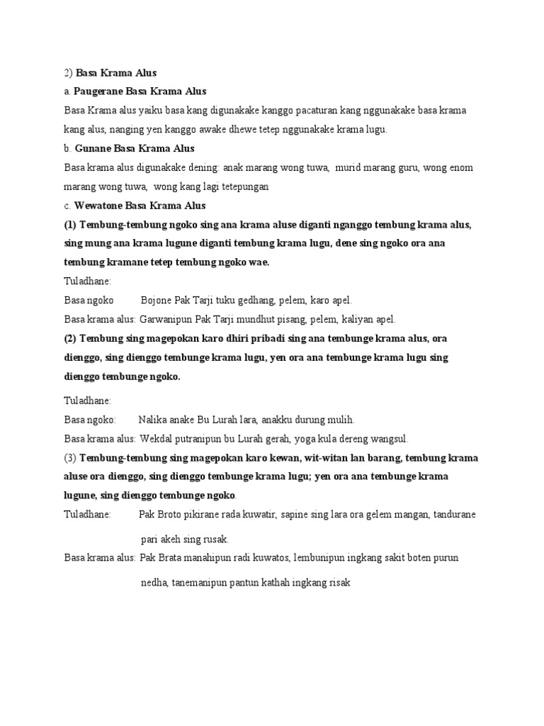 Materi Krama Alus | PDF