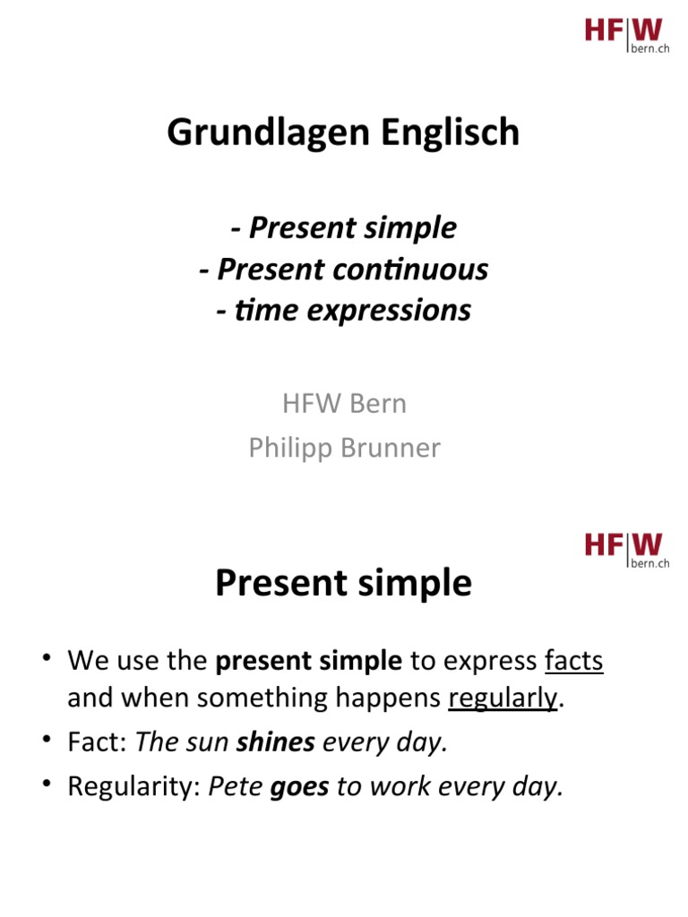Basics 01 - Present Simple & Continuous | PDF | Syntax | Syntactic Relationships