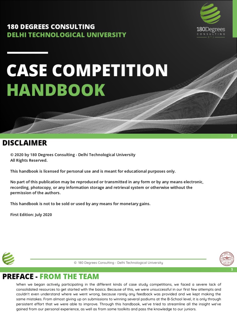 Case Competition Handbook - 180 DC DTU | PDF | Swot Analysis | Economics