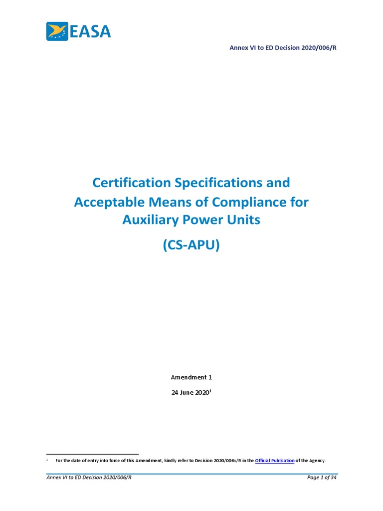 Certification Specifications and Acceptable Means of Compliance For ...