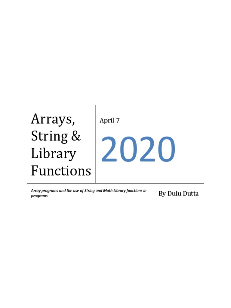 Arrays& Library Classes - Address Calculation | PDF | Array Data Structure | Trigonometric Functions