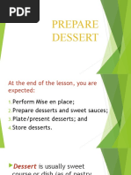 Prepare Desserts and Sweet Sauces | PDF | Desserts | Custard