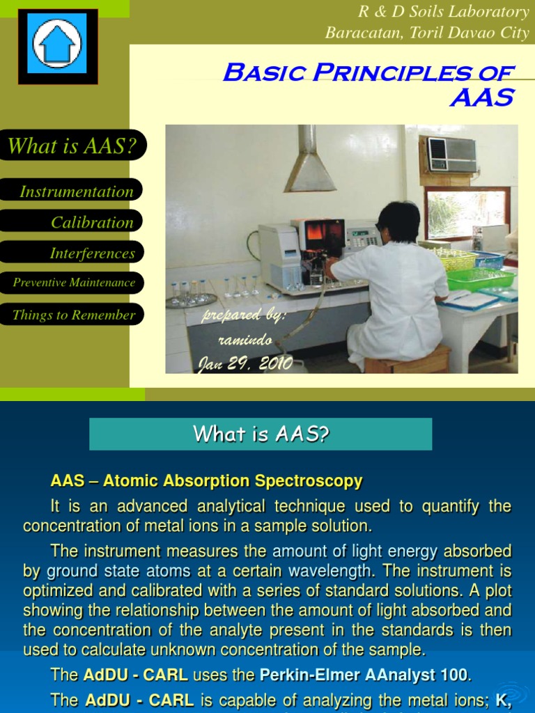 Basic Principles of AAS | Download Free PDF | Atomic Absorption ...
