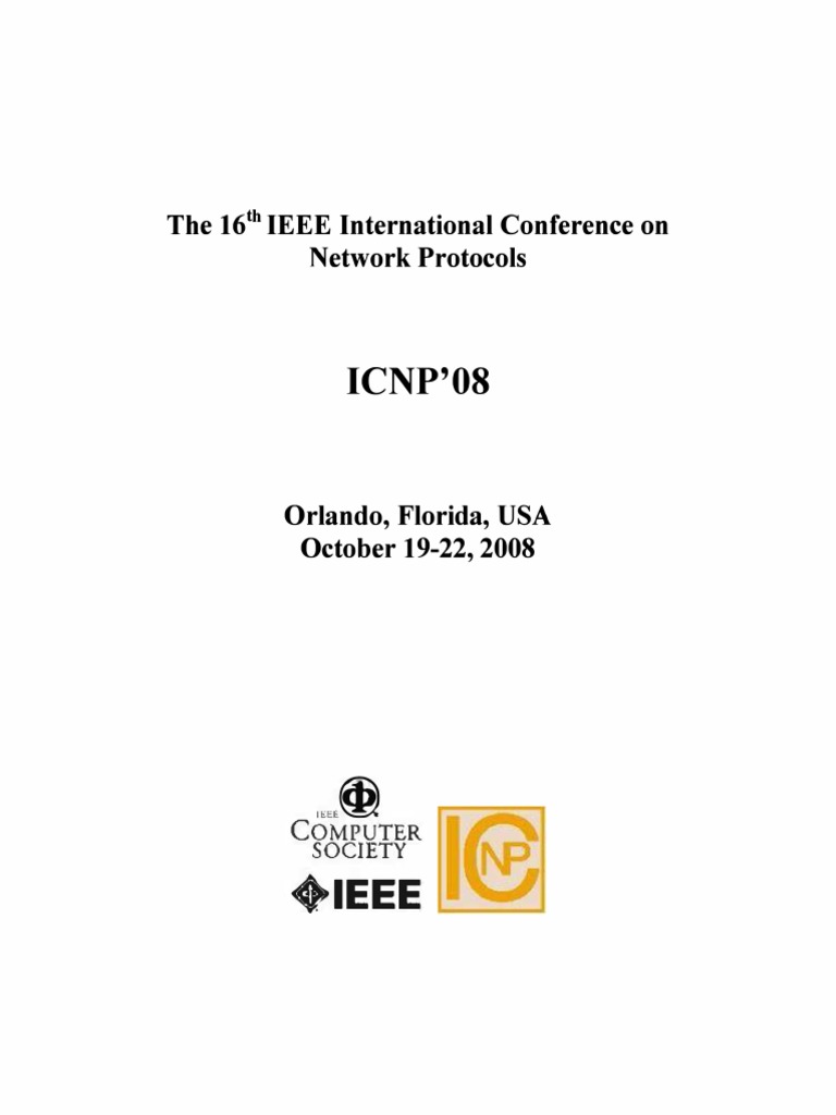 +ieee: ICNP'08 | PDF | Technology & Engineering