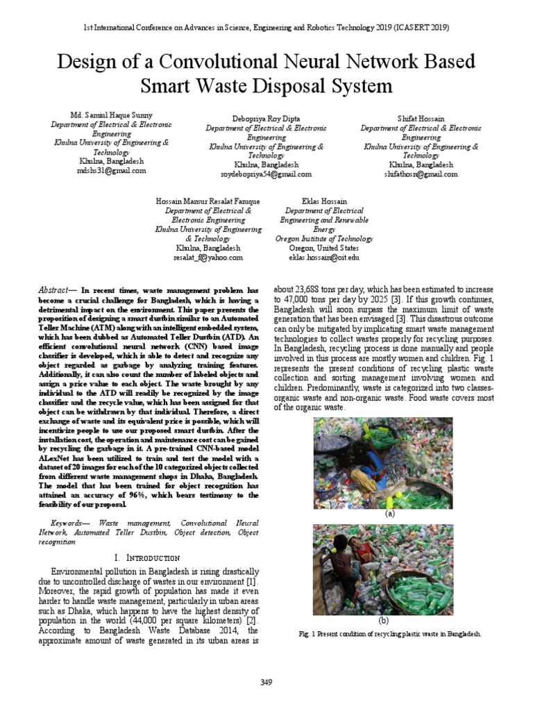 Design of A Convolutional Neural Network Based Smart Waste Disposal ...