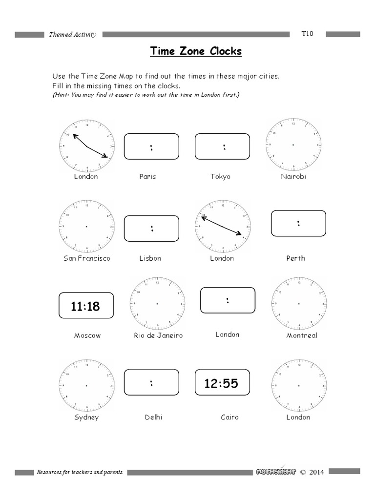 Time Zones PDF | PDF | Geography | Nature