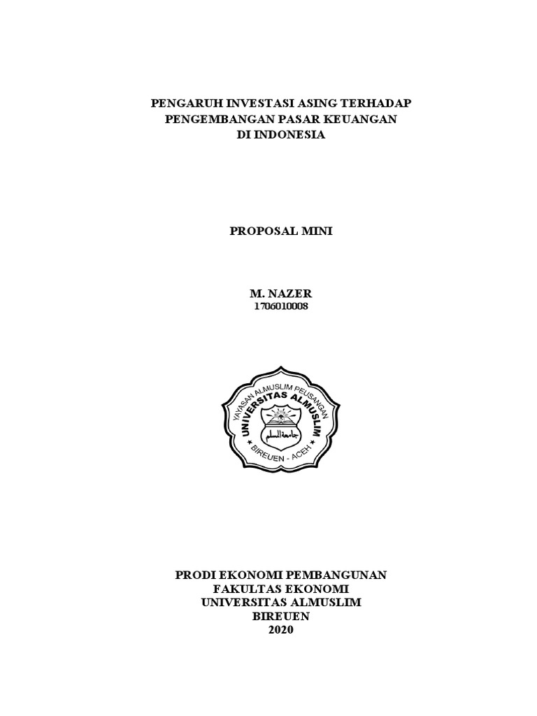 Proposal Mini M. Nazer | PDF