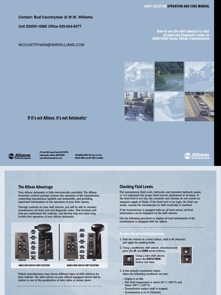 ALLISON Code Manual | PDF | Automatic Transmission | Transmission ...