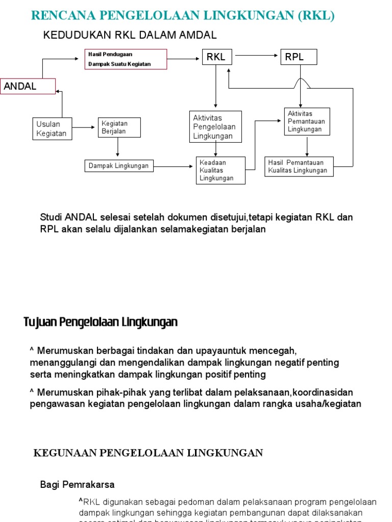 Rencana Pengelolaan Lingkungan (RKL) | PDF
