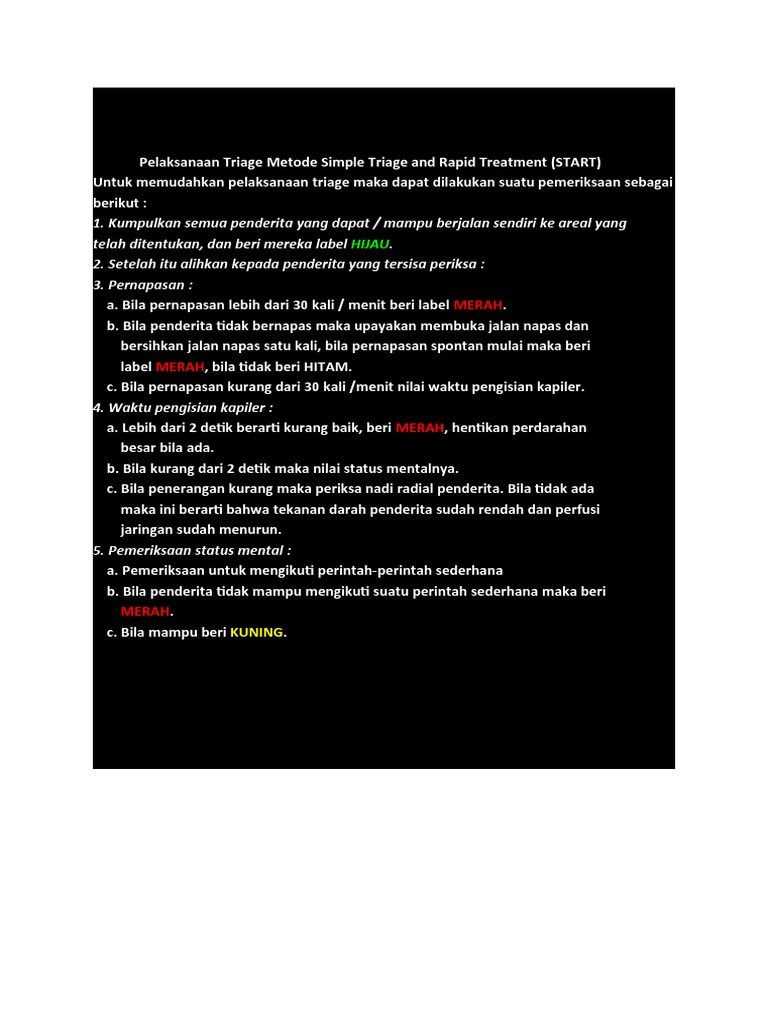 Triase Metode Start | PDF