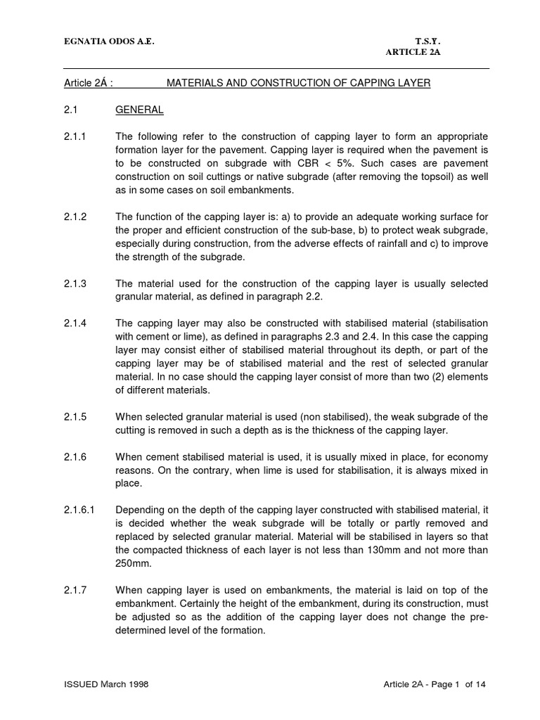 Capping Layer | Download Free PDF | Soil | Materials
