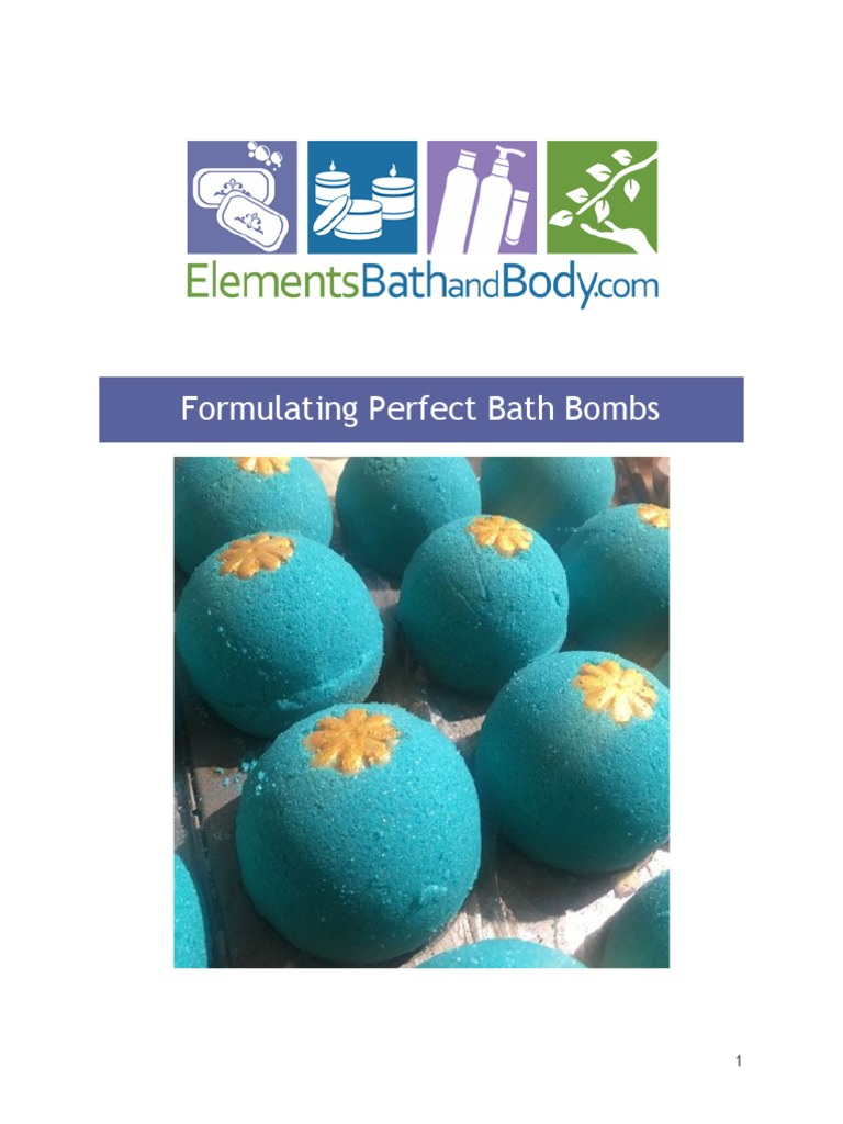 Perfect Bath Bomb Formulation Guide | PDF | Sodium Bicarbonate | Perfume