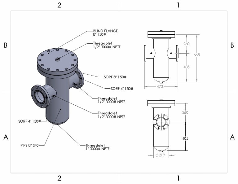 Strainer Drawing PDF | PDF