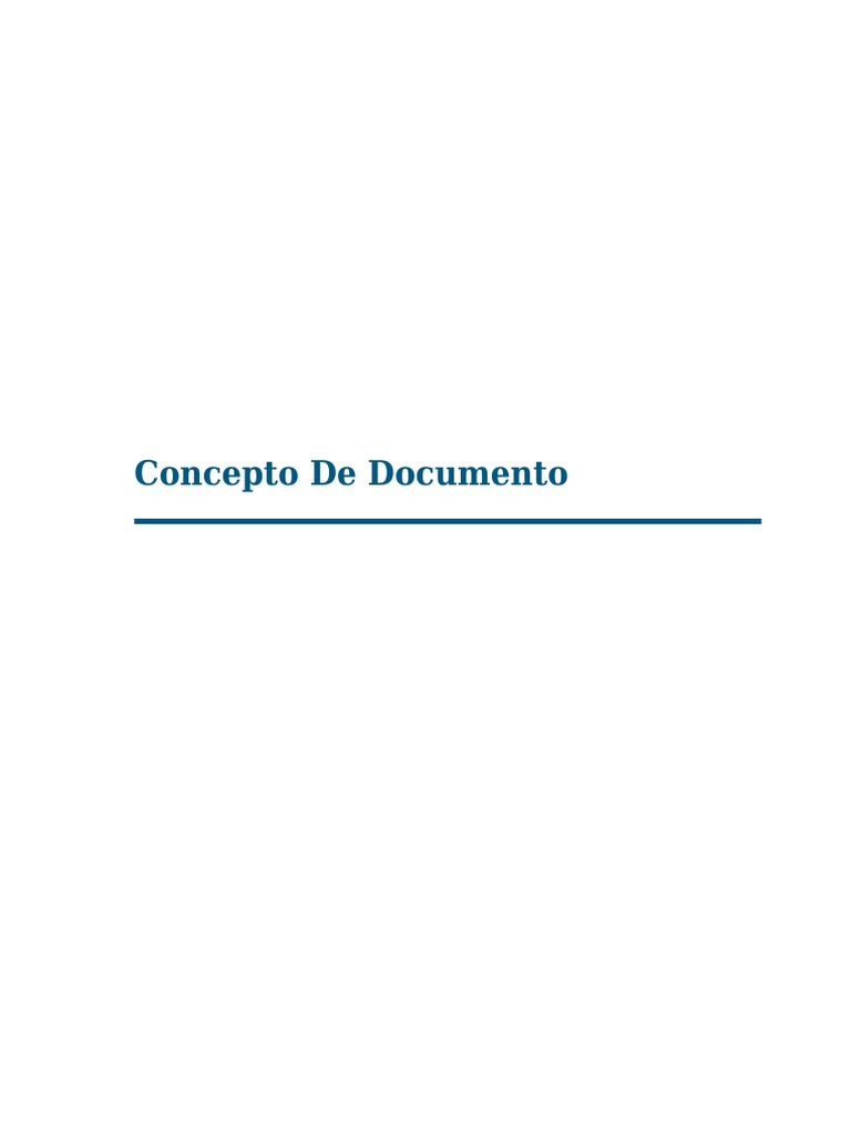 Tema 1 Concepto de Documento | PDF | Documento | Información