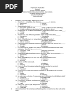 1ST Quarterly Exam Entrep 9 | PDF | Partnership | Entrepreneurship