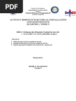 Grade 9 TLE EIM Electrical Installation Maintenance LAS | PDF