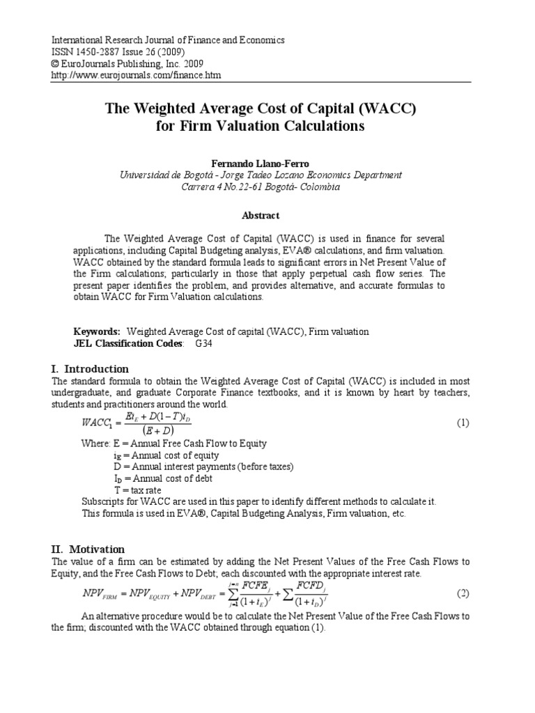 Calculate WACC | PDF | Net Present Value | Present Value