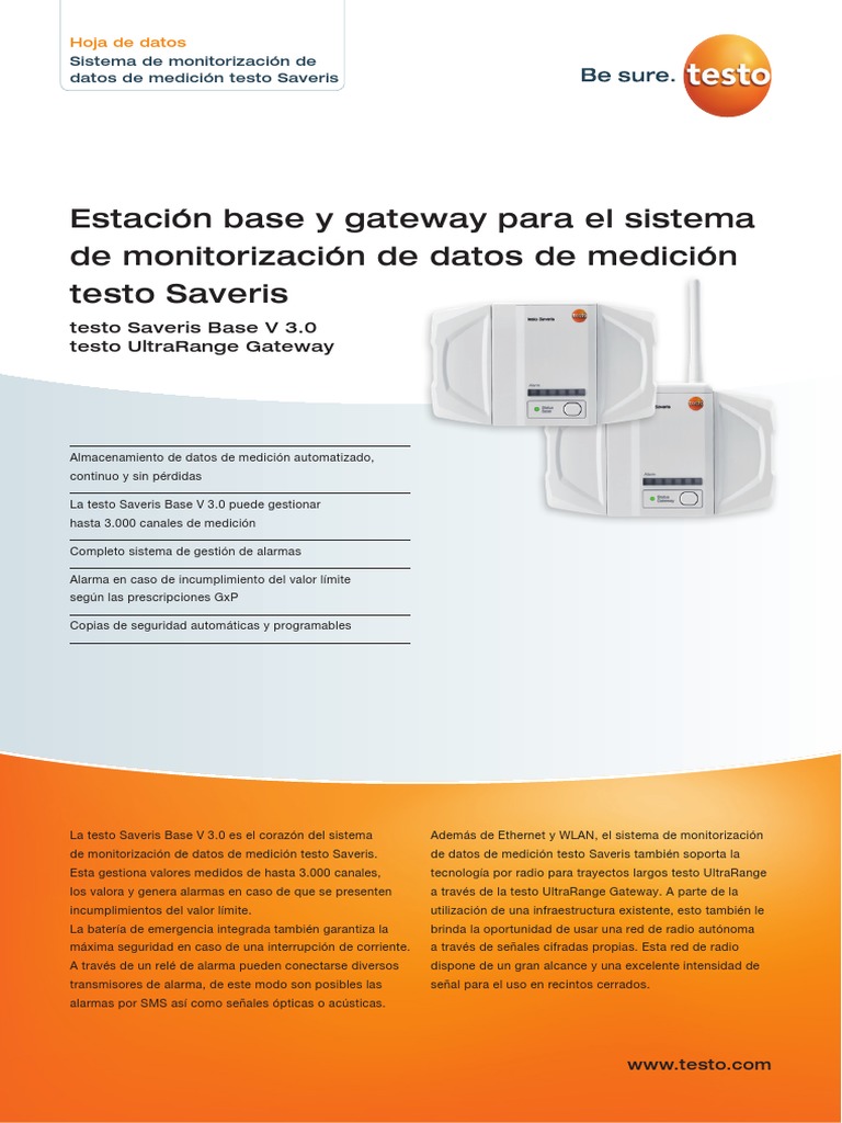 Sistema testo Saveris Base V 3.0 | PDF | LAN inalámbrico | USB