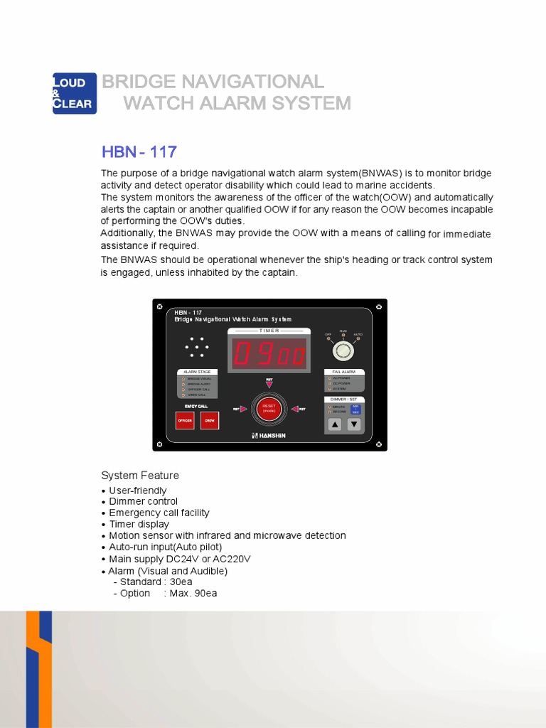 Bridge Navigational Watch Alarm System | PDF | Electrical Engineering ...