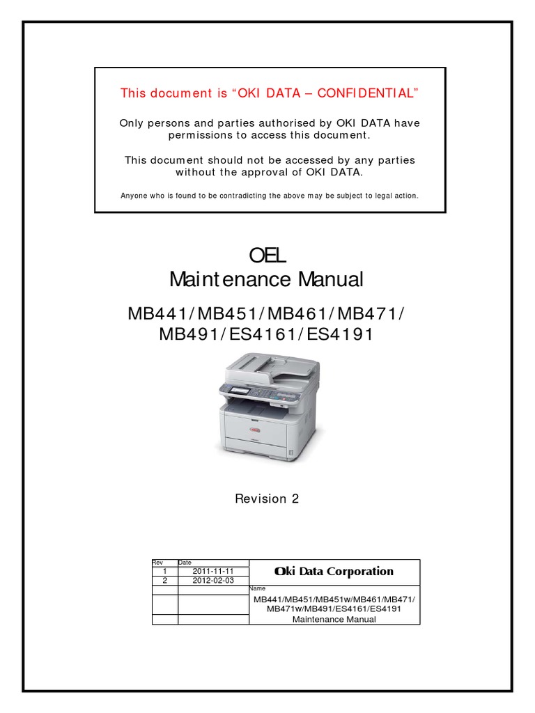 Maintenance Manual mb491 PDF | PDF | Usb | Menu