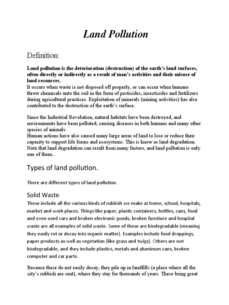 Assignment No 1 | PDF | Water Pollution | Pollution