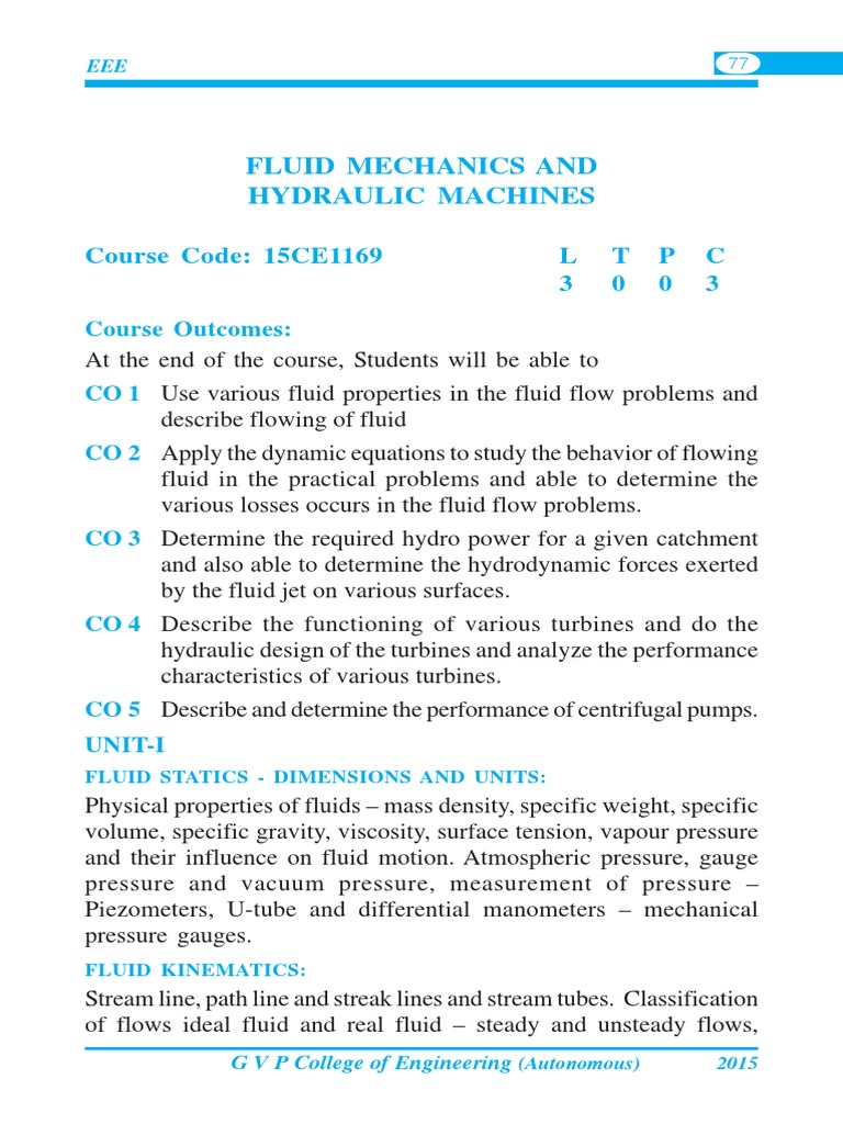 FMHM | PDF | Fluid Dynamics | Turbine