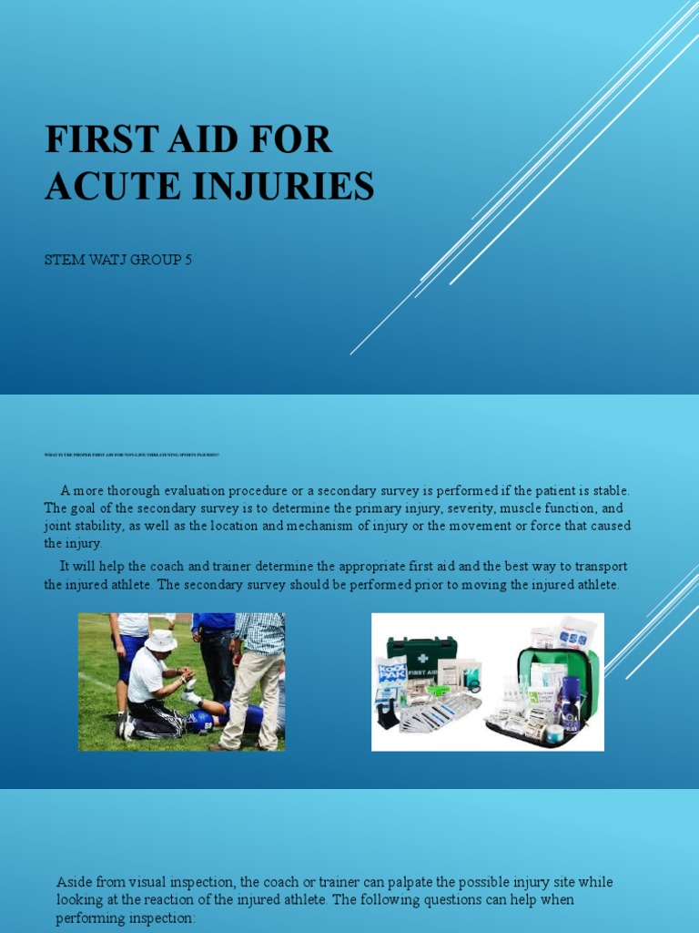 First Aid For Injuries 7 | PDF | Pain | Diseases And Disorders