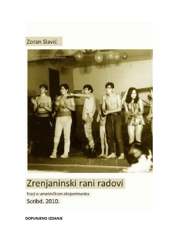 Zrenjaninski Rani Radovi / Dopunjeno Izdanje | PDF