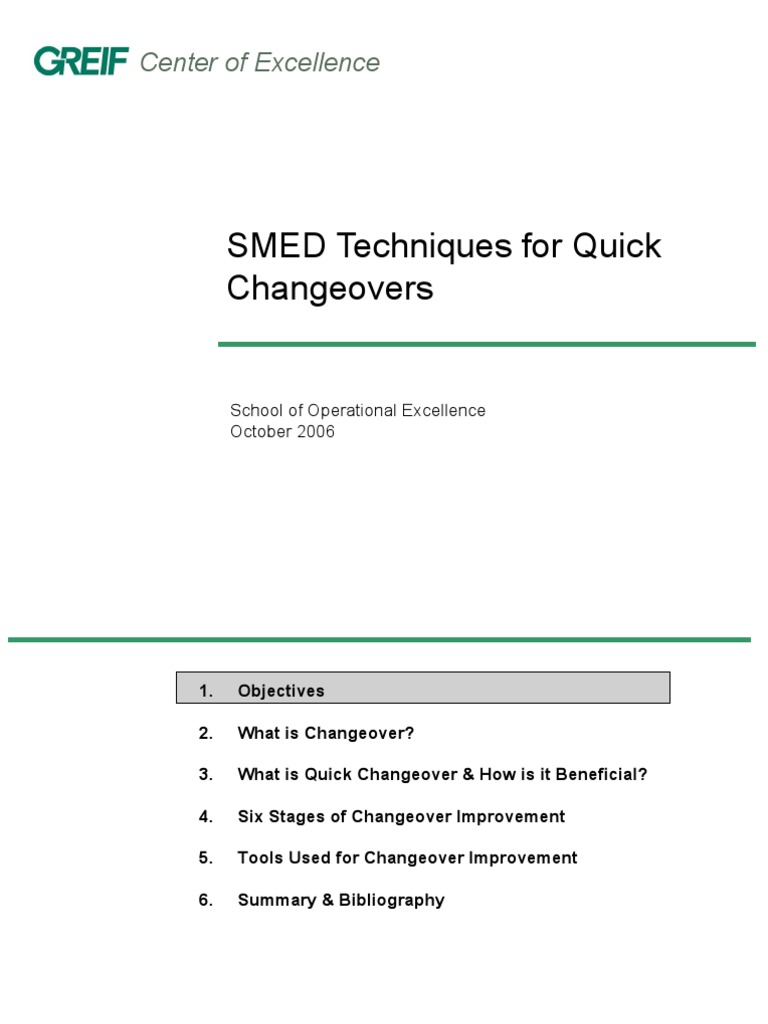 4-Quick Changeover - Updated June2010 | PDF | Business