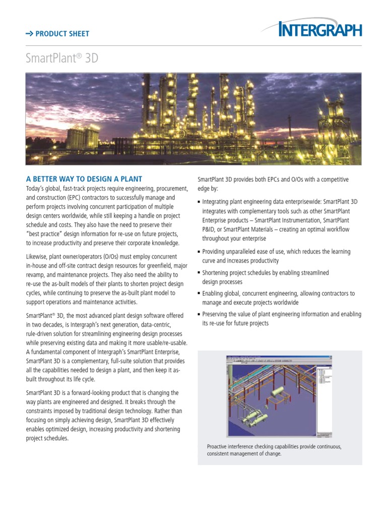 Smartplant 3d Flier Pdf Pdf Databases 3 D Computer Graphics 