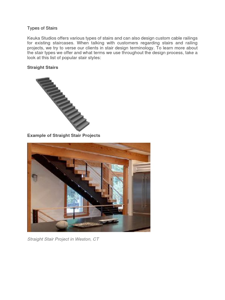 Types of Stairs PDF | PDF | Stairs | Building Engineering
