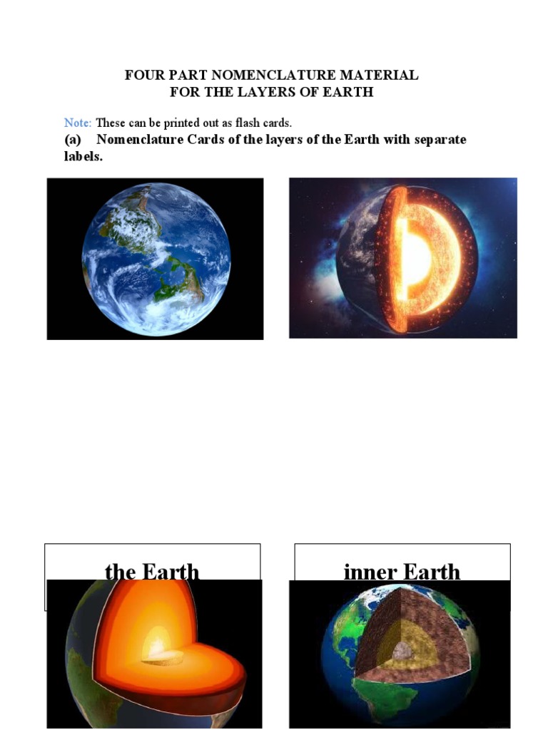 Nomenclature of Earth | PDF | Planetary Core | Structure Of The Earth